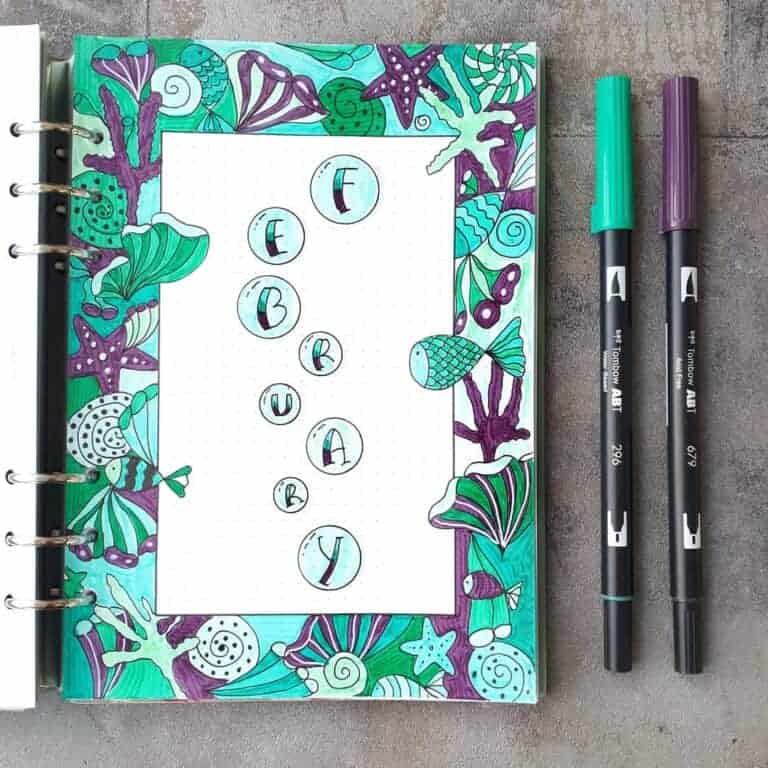 Green Bullet Journal Theme Inspirations | Masha Plans