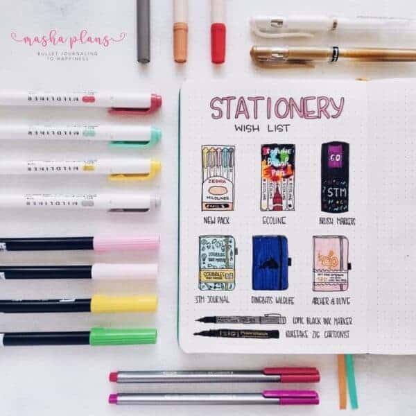 21 Creative Bullet Journal Wish Lists | Masha Plans
