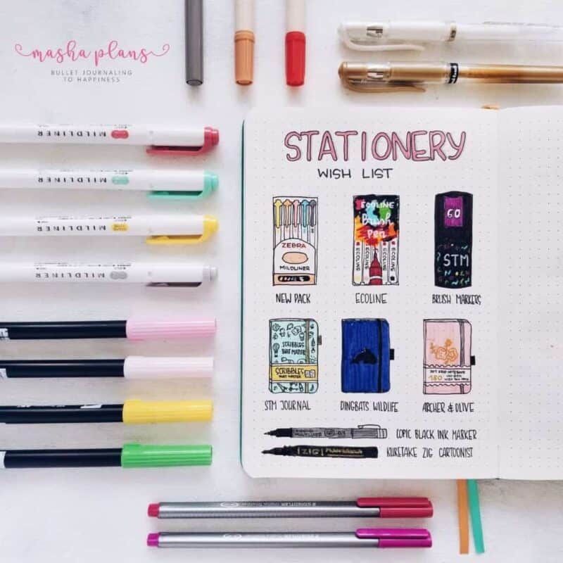 21 Creative Bullet Journal Wish Lists | Masha Plans