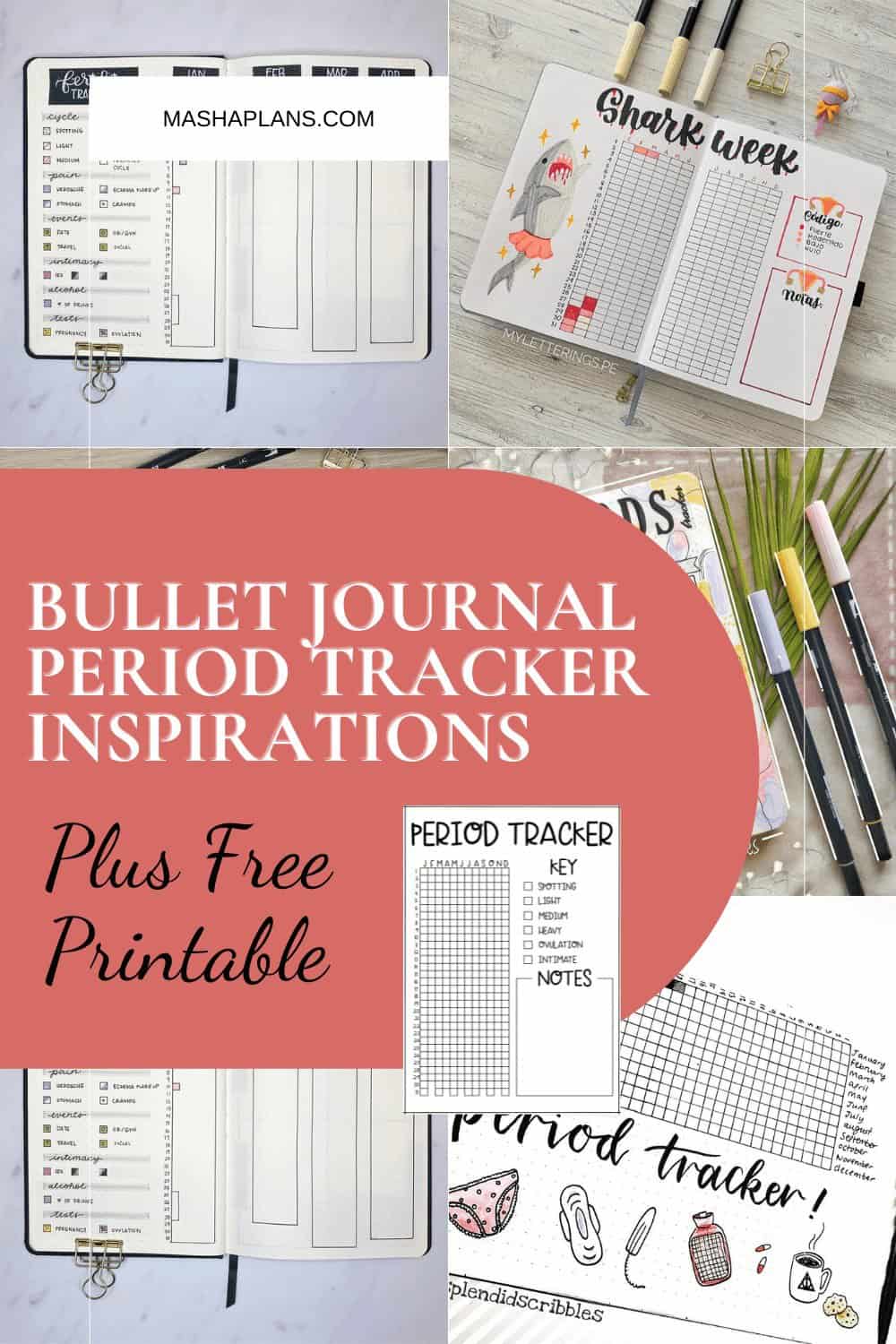25 Period Tracker Bullet Journal Page Ideas