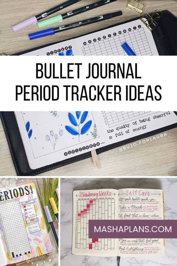 25 Period Tracker Bullet Journal Page Ideas