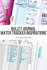 Bullet Journal Water Tracker Inspirations + Free Printable