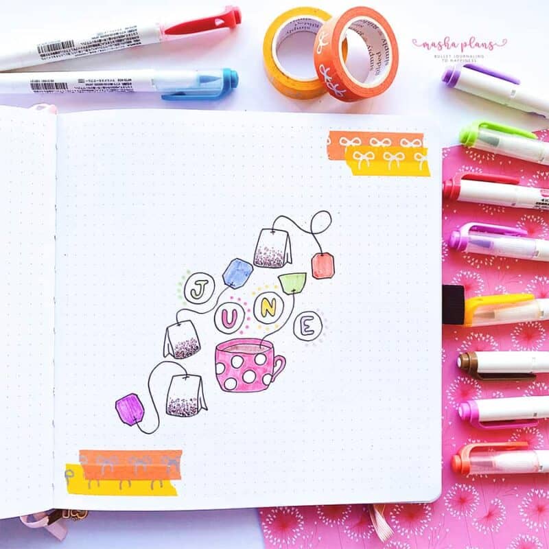 11 Amazing June Bullet Journal Cover Page Ideas | Masha Plans