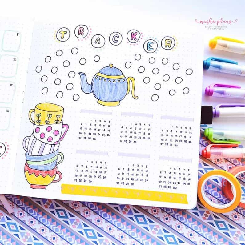 Tea Bullet Journal Themed Setup: June Plan With Me | Masha Plans