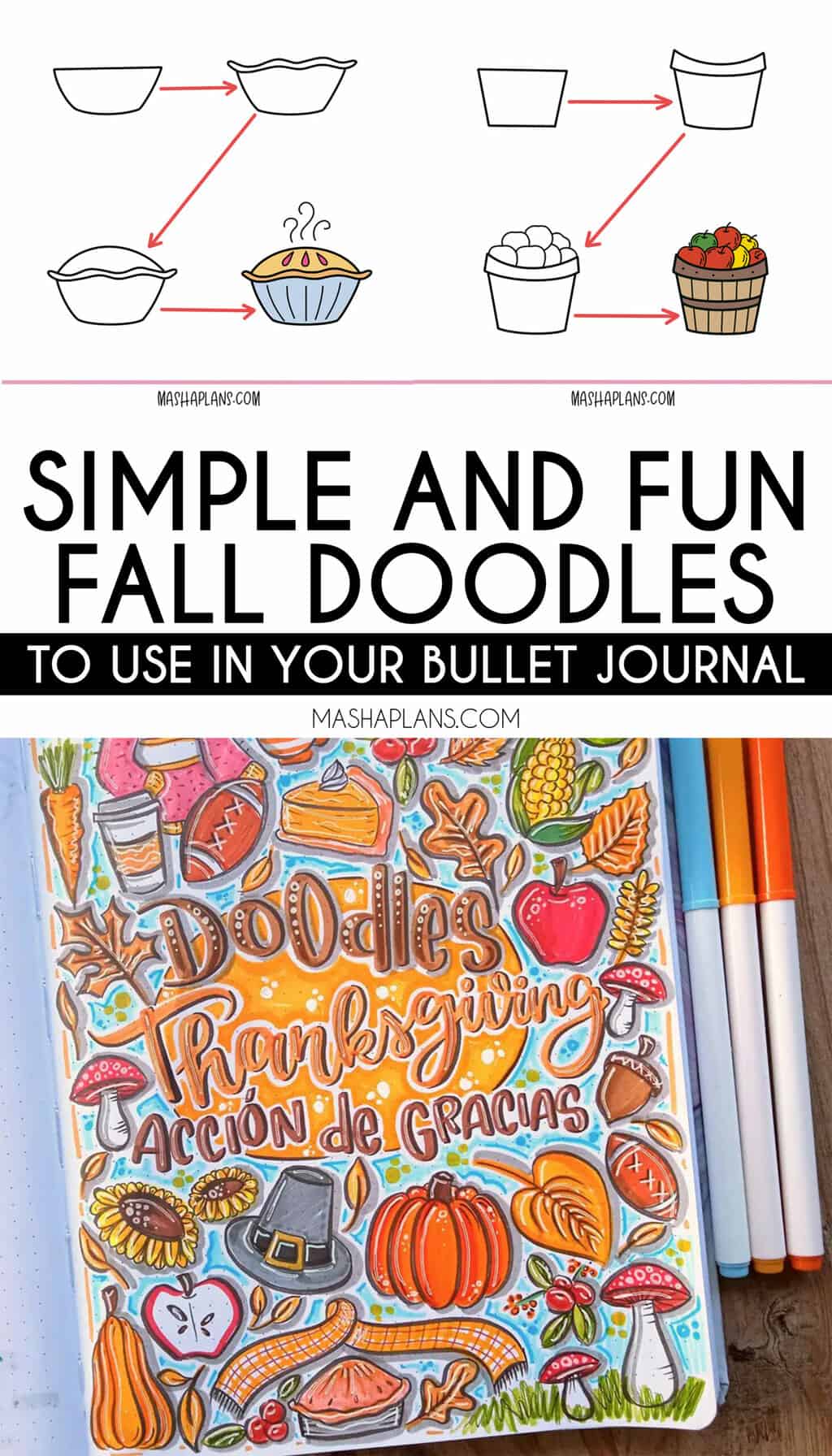 25+ Simple Fall Doodles For Your Bullet Journal | Masha Plans