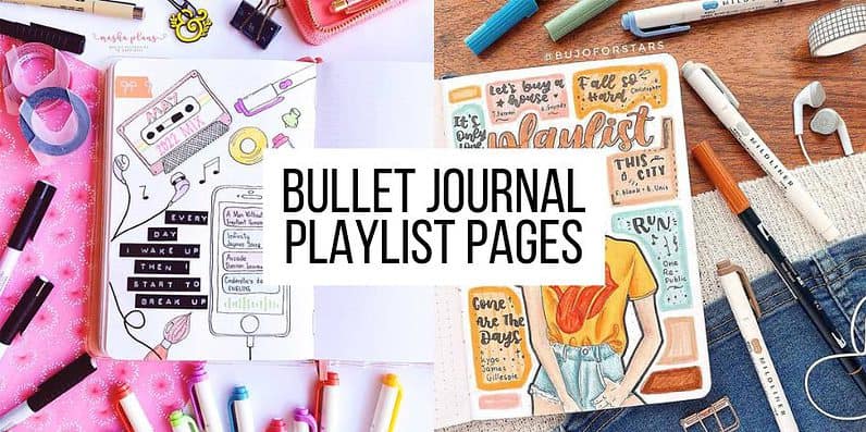 35 Bullet Journal Playlist Page Inspirations | Masha Plans