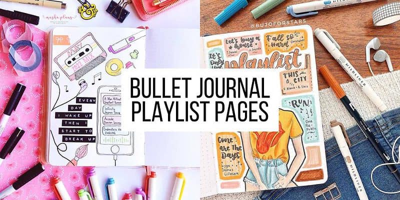 35 Bullet Journal Playlist Page Inspirations | Masha Plans