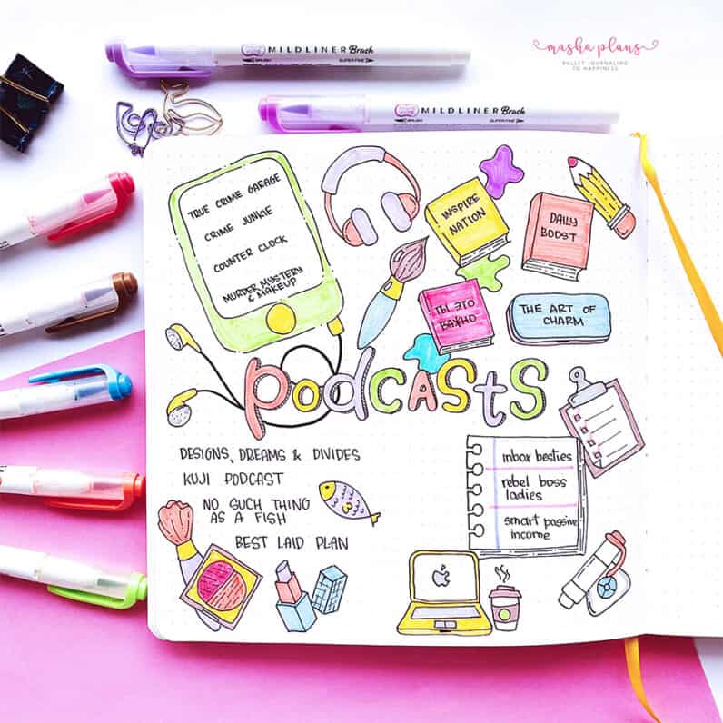 11 Fun Bullet Journal Page Ideas | Masha Plans