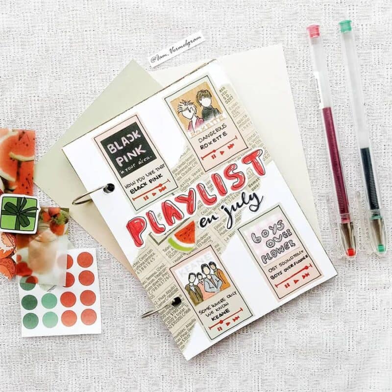 35 Bullet Journal Playlist Page Inspirations | Masha Plans