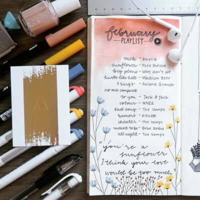 35 Bullet Journal Playlist Page Inspirations | Masha Plans