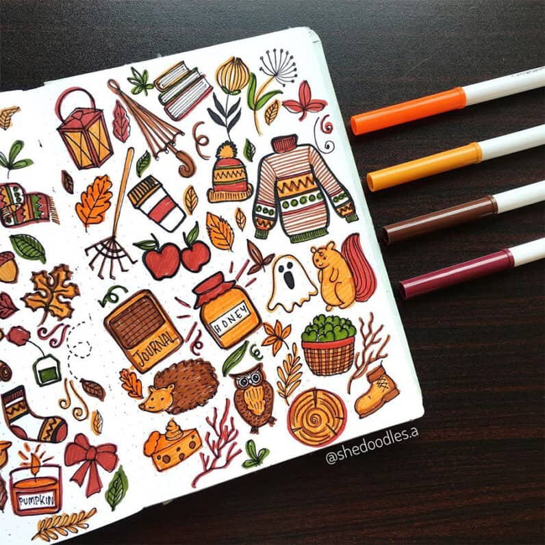 Easy Fall Doodles To Elevate Your Artistic Skills | Masha Plans