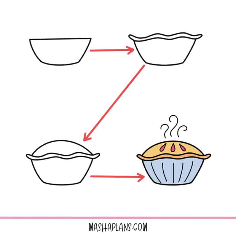 11 Easy Food Doodles: Step-By-Step Tutorials