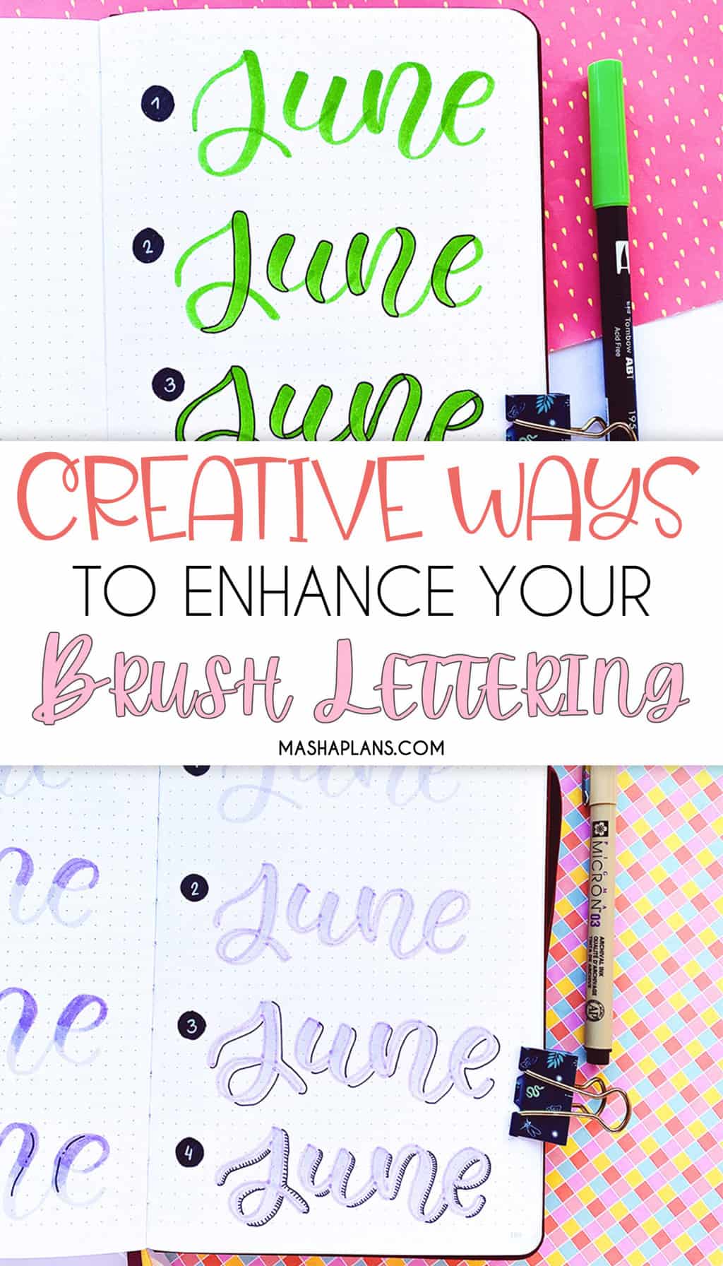 7 Easy Ways To Enhance Your Brush Lettering | Masha Plans