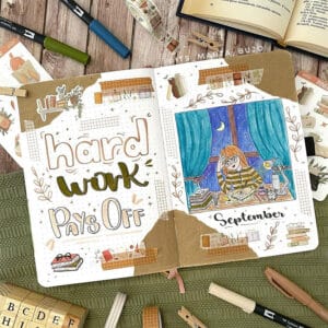 35+ September Bullet Journal Cover Page Ideas | Masha Plans