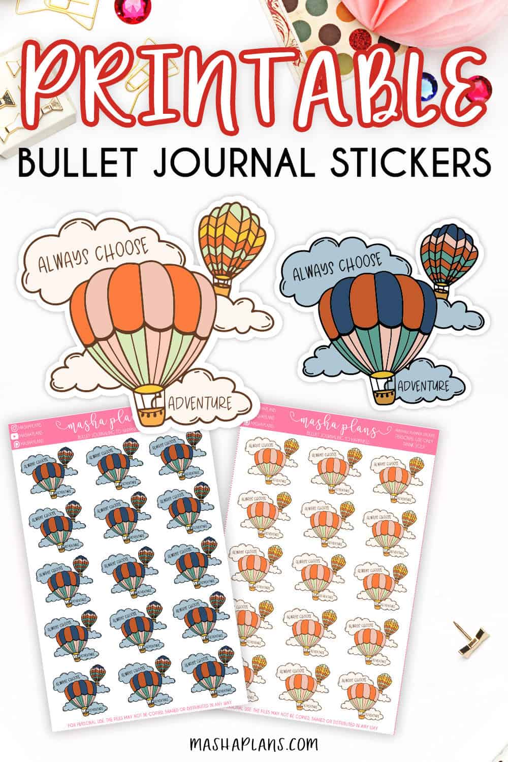 Always Choose Adventure Stickers | Masha Plans