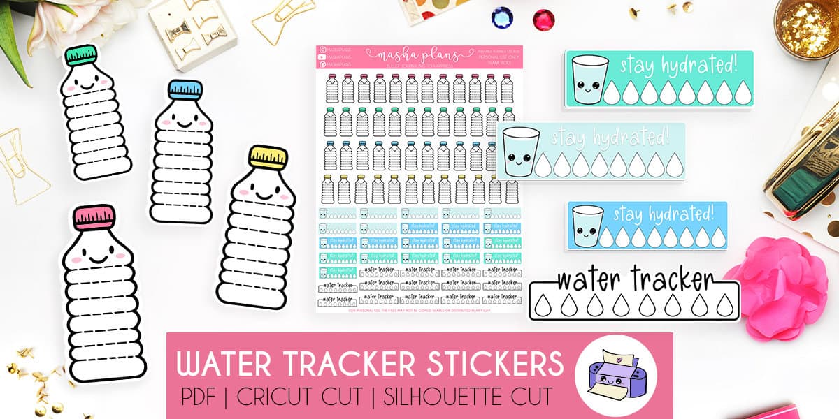 Water Tracking Stickers | Masha Plans