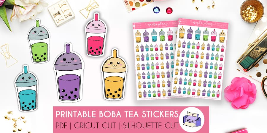 Boba Tea Stickers | Masha Plans