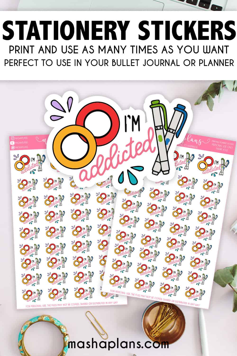 Stationery Addict Stickers | Masha Plans