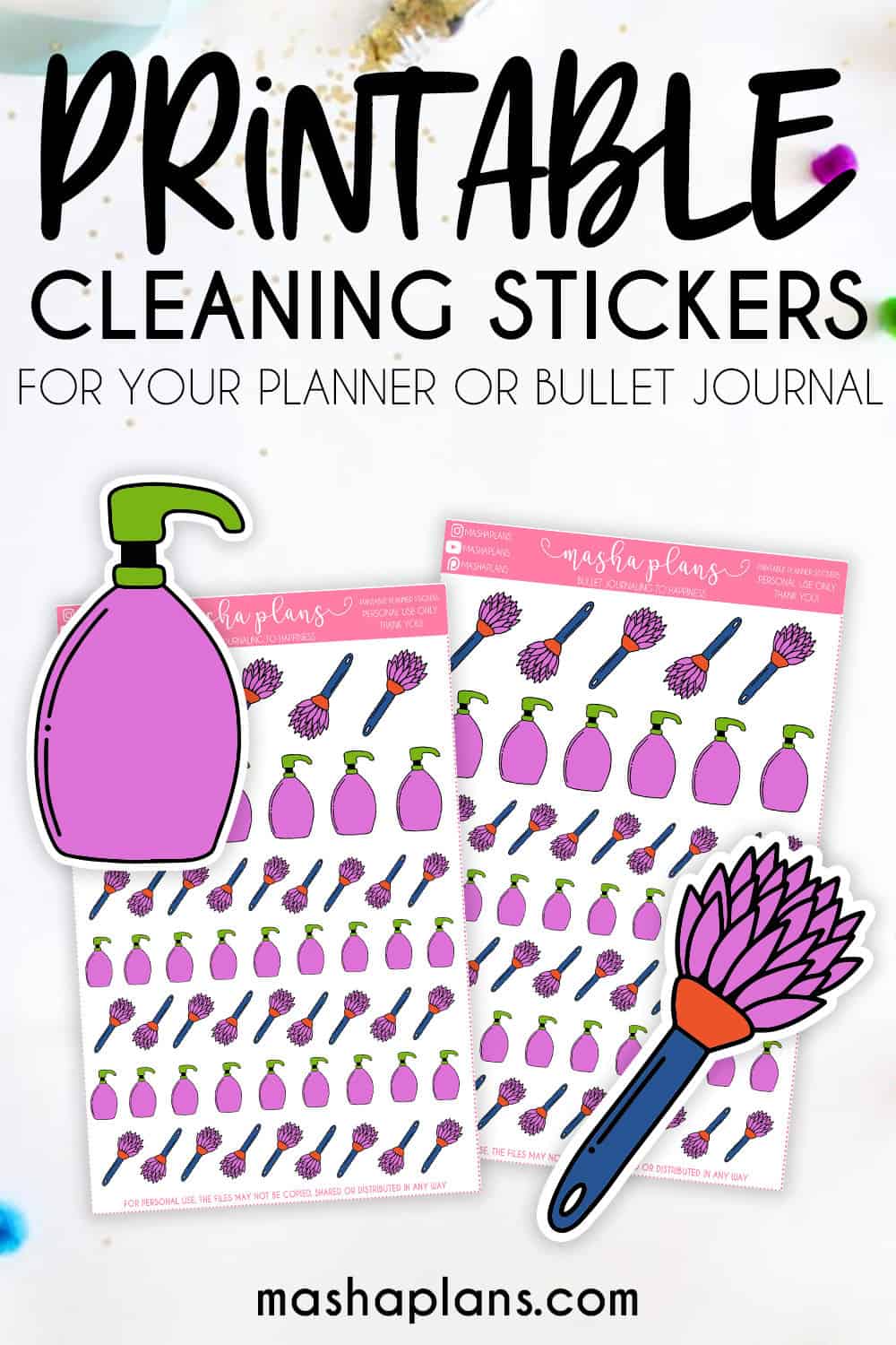 Cleaning Stickers | Masha Plans