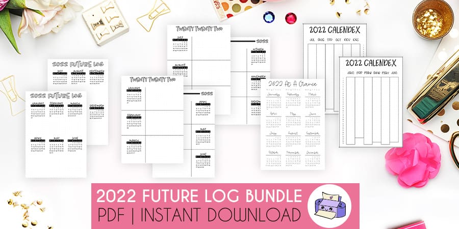 2022 Printable Future Log Bundle | Masha Plans