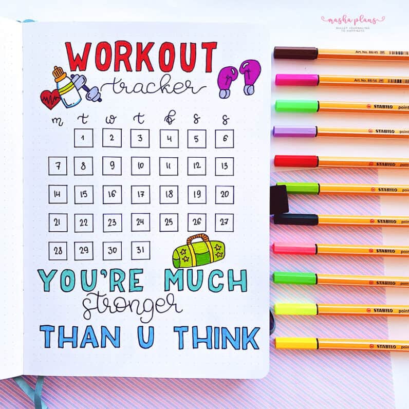 45 Healthy Habit Tracker Ideas