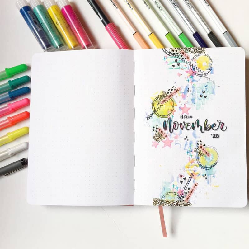 15 Inspiring November Bullet Journal Cover Page Ideas | Masha Plans