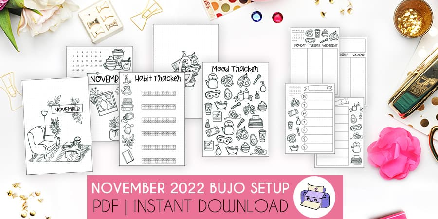 November 2022 Bullet Journal Setup | Masha Plans