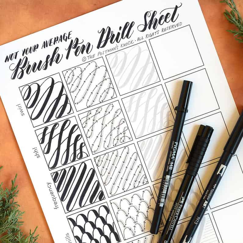Free Lettering Printables To Master Modern Calligraphy