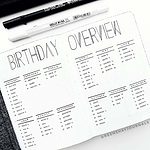 13 Birthday Tracker Bullet Journal Page Ideas