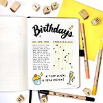 13 Birthday Tracker Bullet Journal Page Ideas
