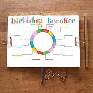 13 Birthday Tracker Bullet Journal Page Ideas