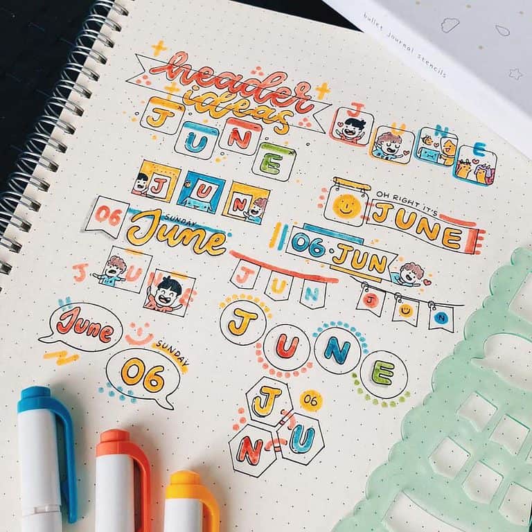 50+ Beautiful Header Ideas For Your Bullet Journal