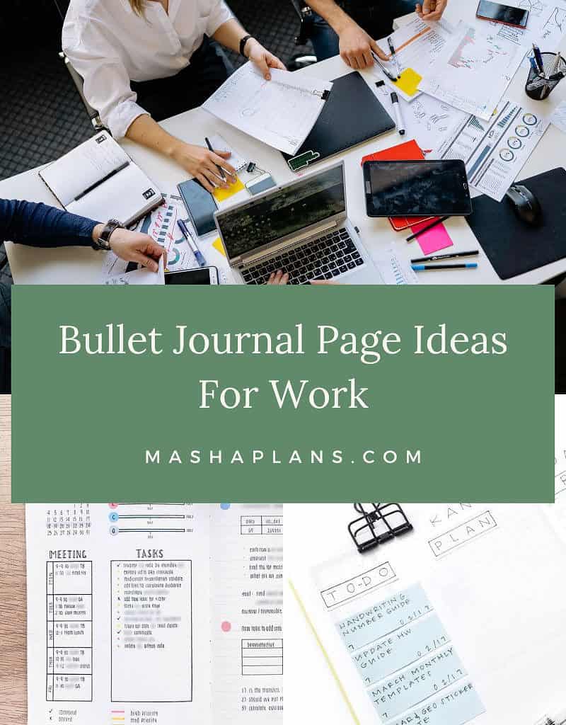 Bullet Journal Page Ideas For Work