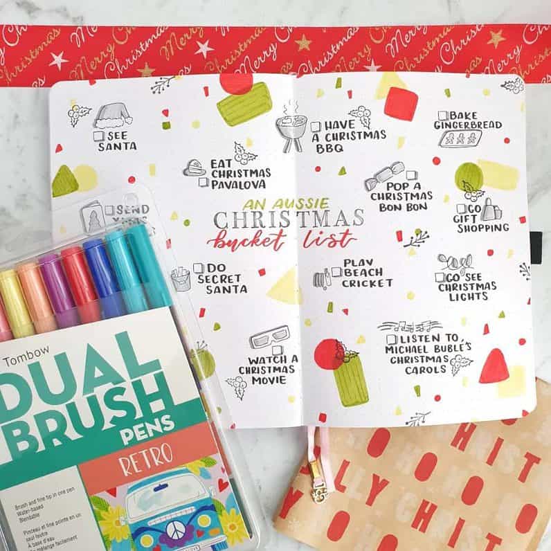 Christmas Bullet Journal Bucket List Ideas | Masha Plans