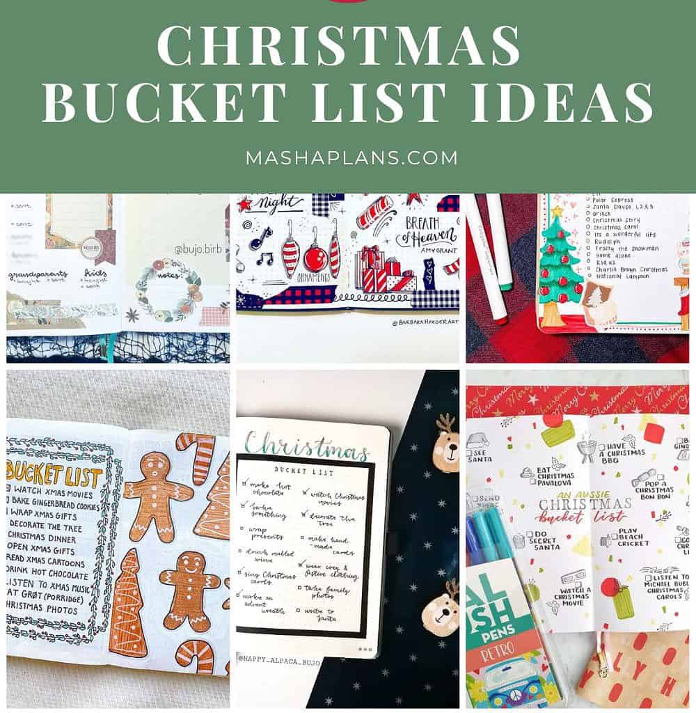 17 Christmas Bullet Journal Bucket List Ideas
