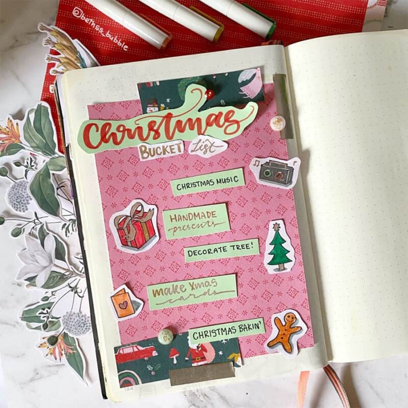 17 Christmas Bullet Journal Bucket List Ideas