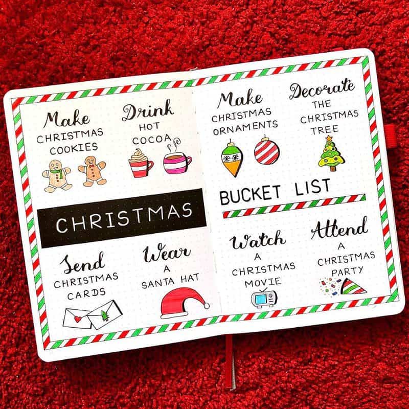 17 Christmas Bullet Journal Bucket List Ideas