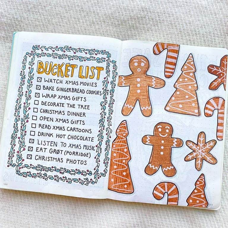 17 Christmas Bullet Journal Bucket List Ideas