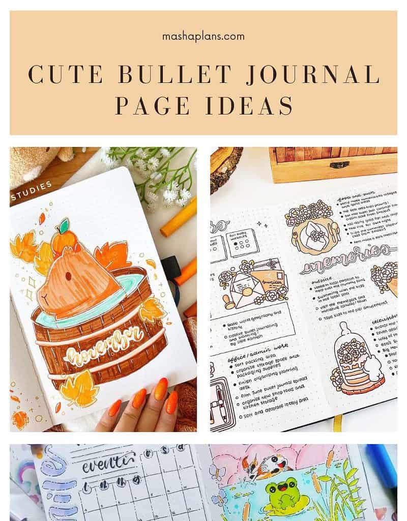 13 Cute Bullet Journal Page Ideas | Masha Plans
