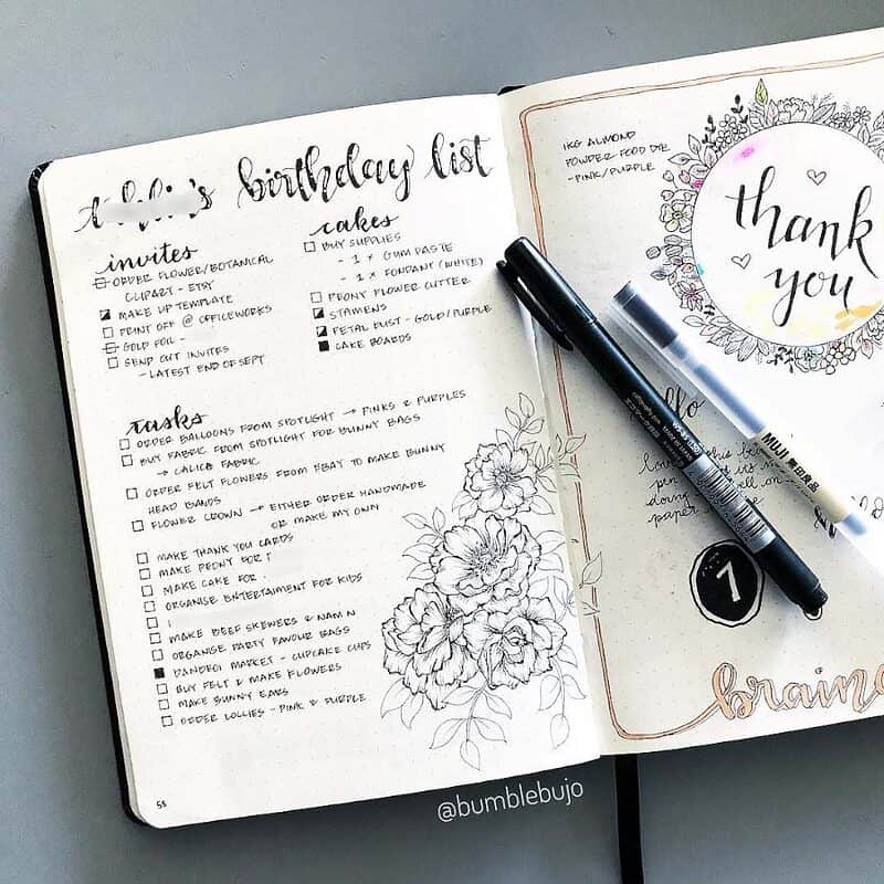 11 Party Planning Bullet Journal Page Ideas | Masha Plans