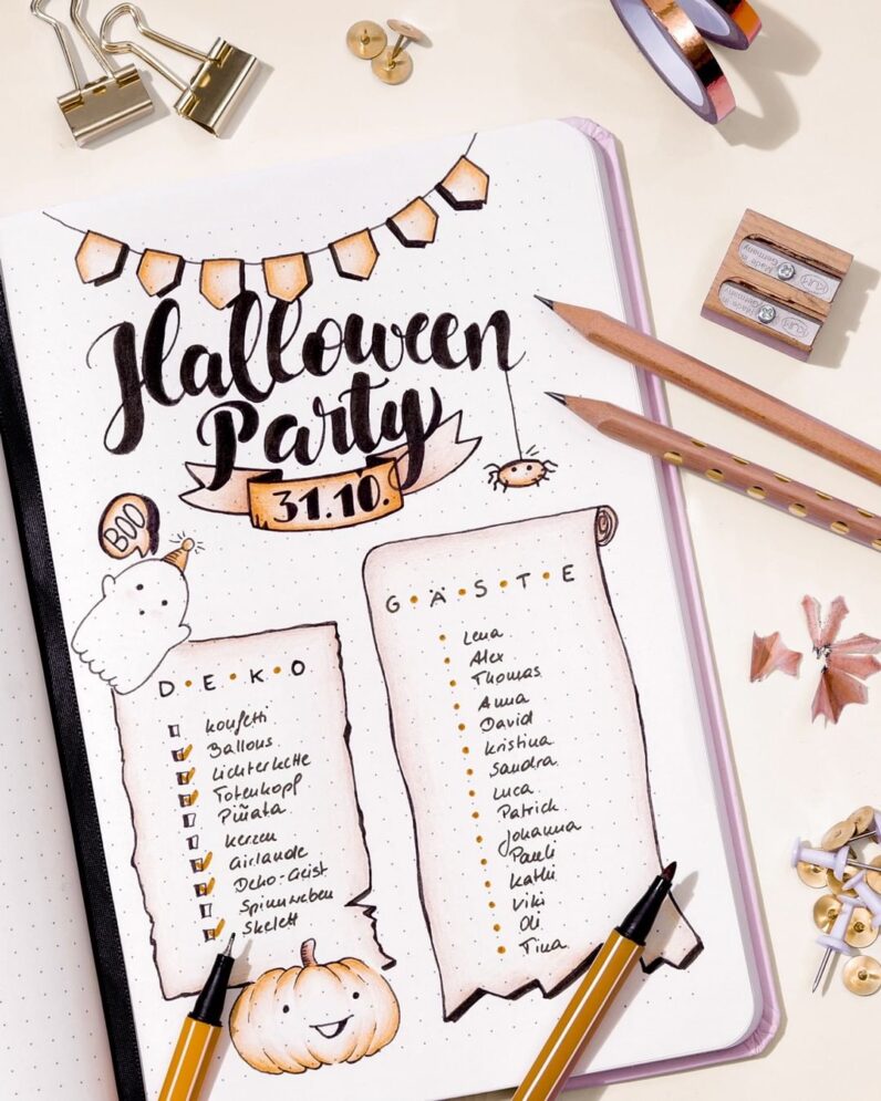 11 Party Planning Bullet Journal Page Ideas | Masha Plans
