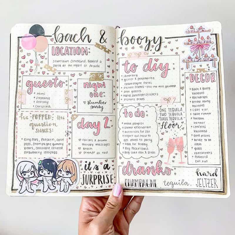 11 Party Planning Bullet Journal Page Ideas | Masha Plans