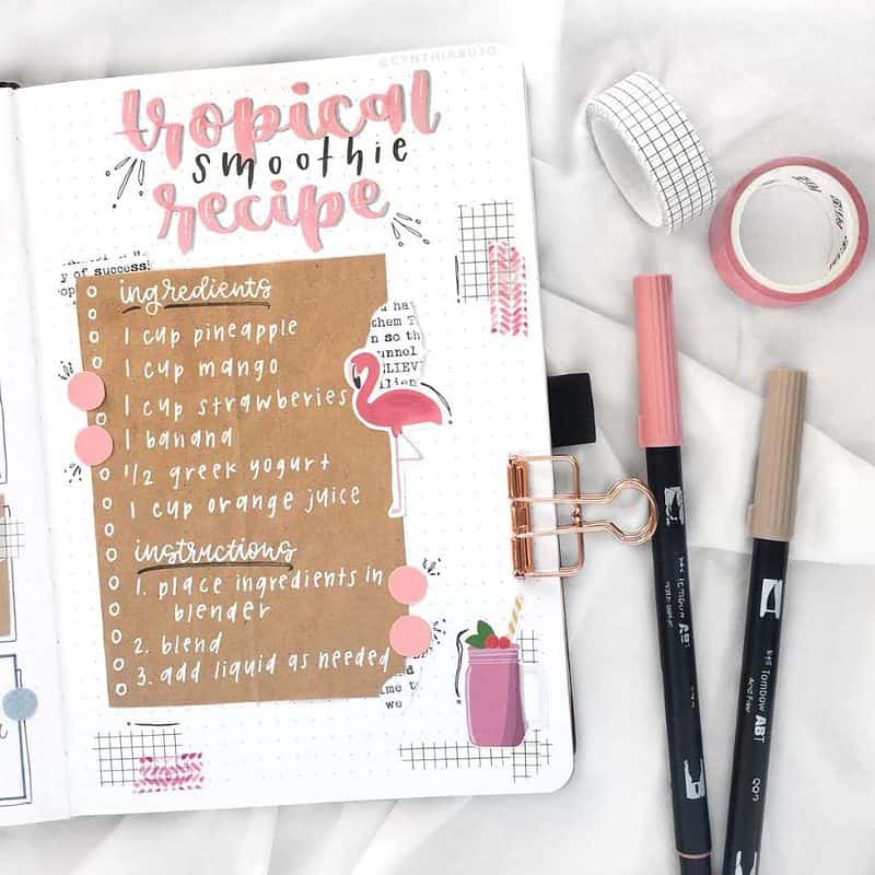 13 Recipe Bullet Journal Page Ideas