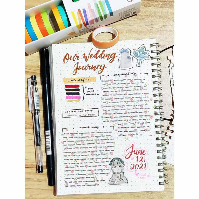 19 Wedding Bullet Journal Page Ideas | Masha Plans