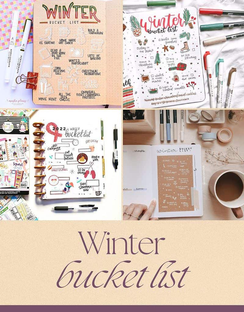 11 Winter Bucket List Bullet Journal Page Ideas | Masha Plans