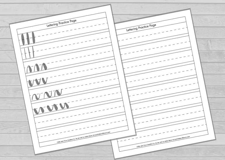 31+ Free Printable Lettering And Calligraphy Worksheets