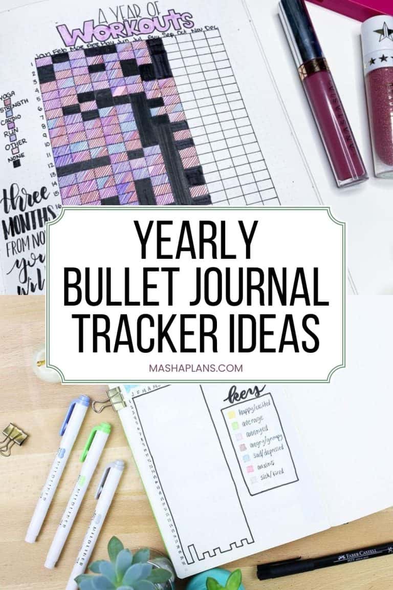 Bullet Journal Yearly Tracker Ideas
