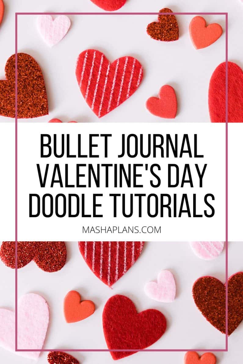 Bullet Journal Valentine's Day Doodles