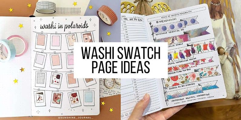 11 Bullet Journal Washi Tape Swatch Page Ideas | Masha Plans