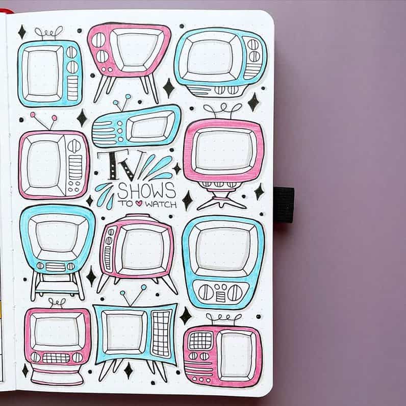 15 Movies & TV Series Tracker Bullet Journal Ideas